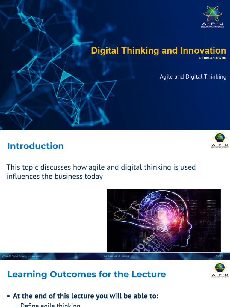 Agile and Digital Thinking - Student | PDF | Thought | Mindset