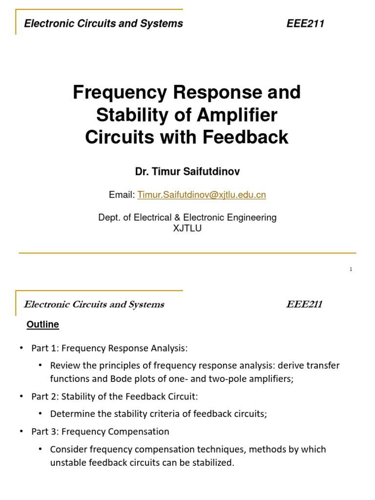 Week 10 - Frequency Response and Stability of Feedback Circuits ...