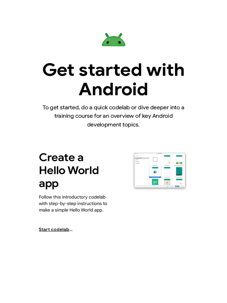 Build Your First App - Get Started - Android Developers | PDF | Computers