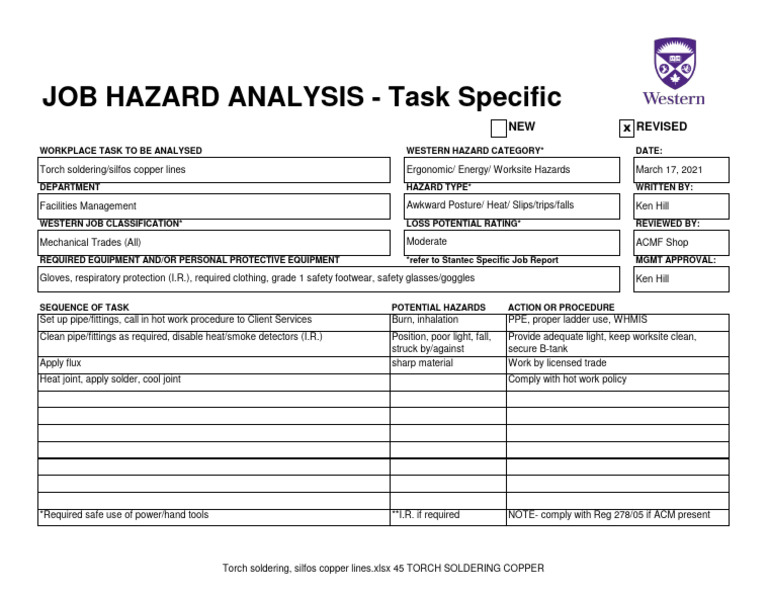 Torch Soldering Copper Lines | PDF | Personal Protective Equipment ...