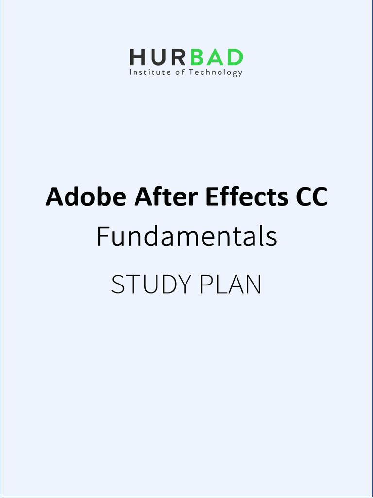 Adobe After Effects CC Fundamentals | PDF | Adobe Photoshop | Graphic Design