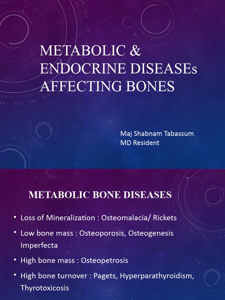 Metabolic & Endocrine Disorder | PDF | Vitamin D | Bone