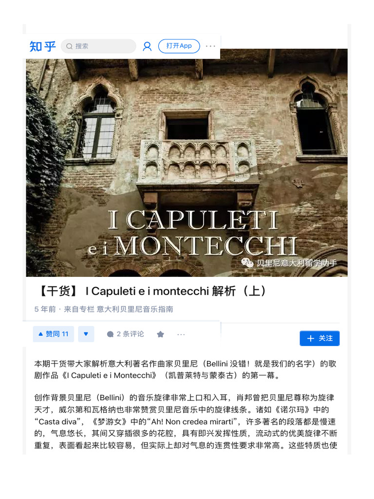 【干货】 I Capuleti e i Montecchi 解析（上） - 知乎 | PDF