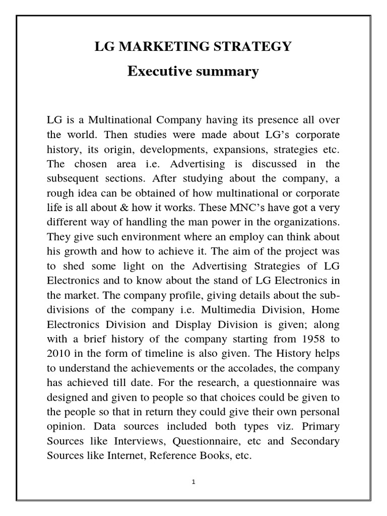 LG Electronics Advertising Strategies | PDF | Methodology | Brand