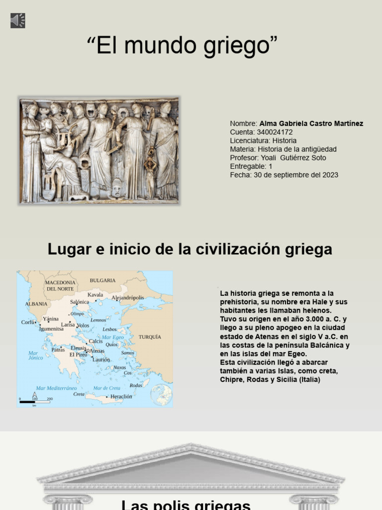 Presentación1El Mundo Griego | PDF | Antigua Grecia | Atenea