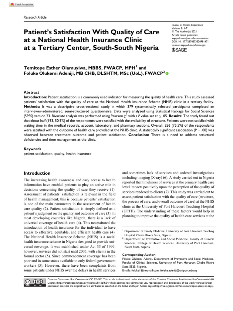 Patient satisfaction | PDF | Health Care | Patient