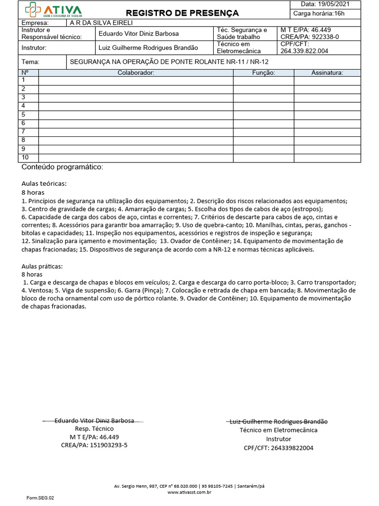 Form SEG 02 | PDF