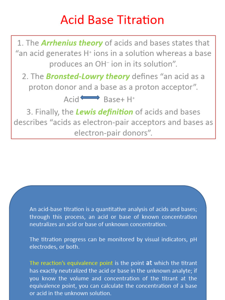 unit-II (Acid Base Titration) | PDF | Acid | Chemistry