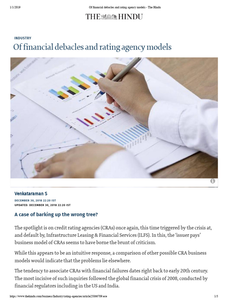 Financial Debacles & CRA Models | PDF | Credit Rating Agency