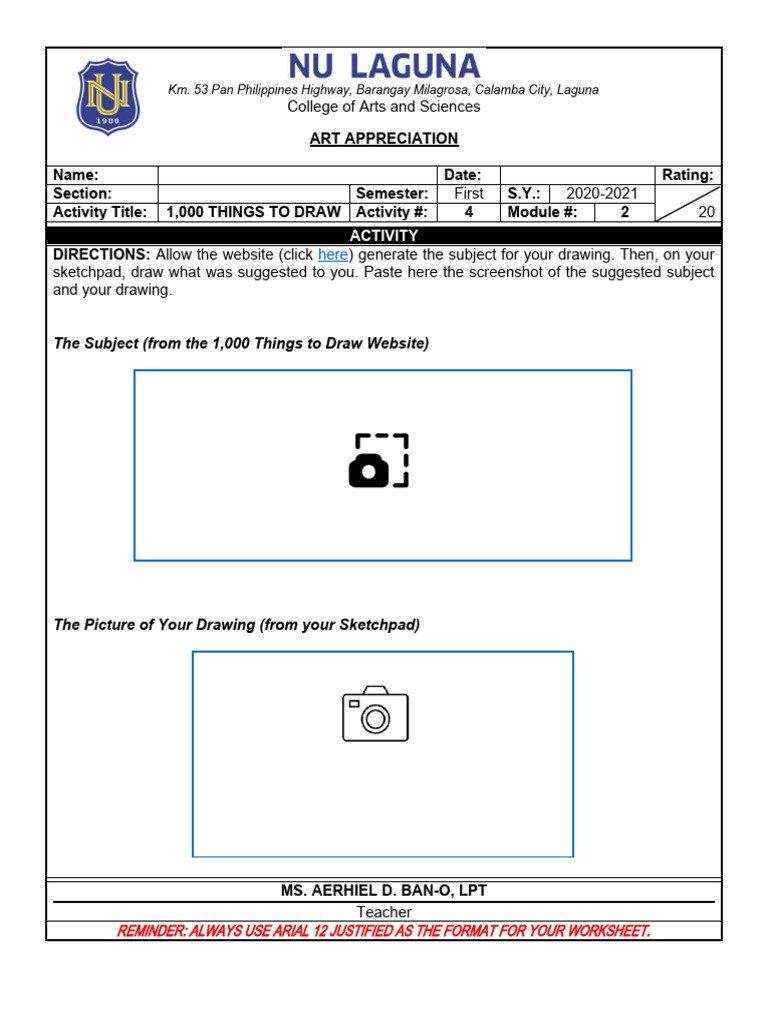 WS4 1000ThingsToDraw | PDF