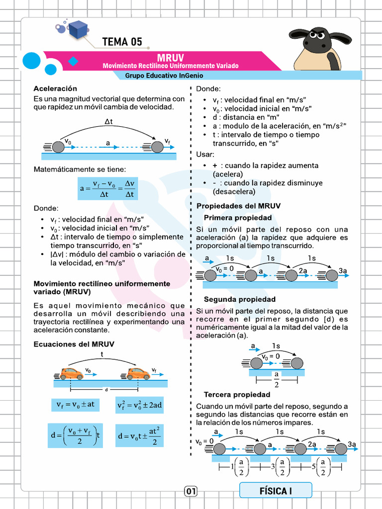 Física, MRUV I | PDF