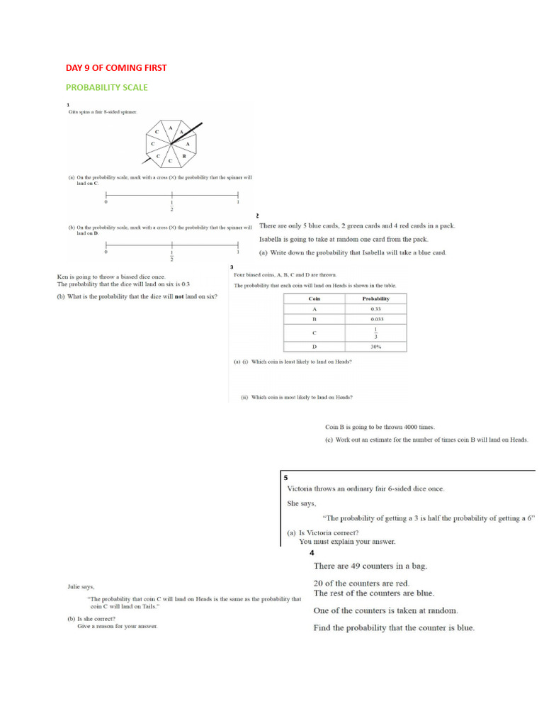 Probability & Frequency Guide | PDF