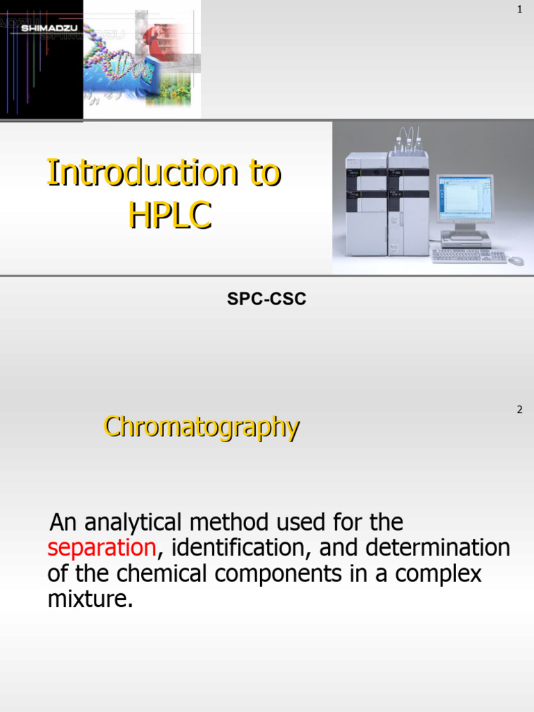 HPLC Techniques and Applications Guide | PDF | High Performance Liquid ...