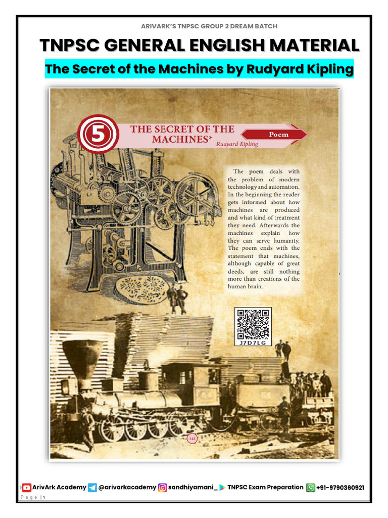 Analysis of "The Secret of Machines" | PDF | Young Adult