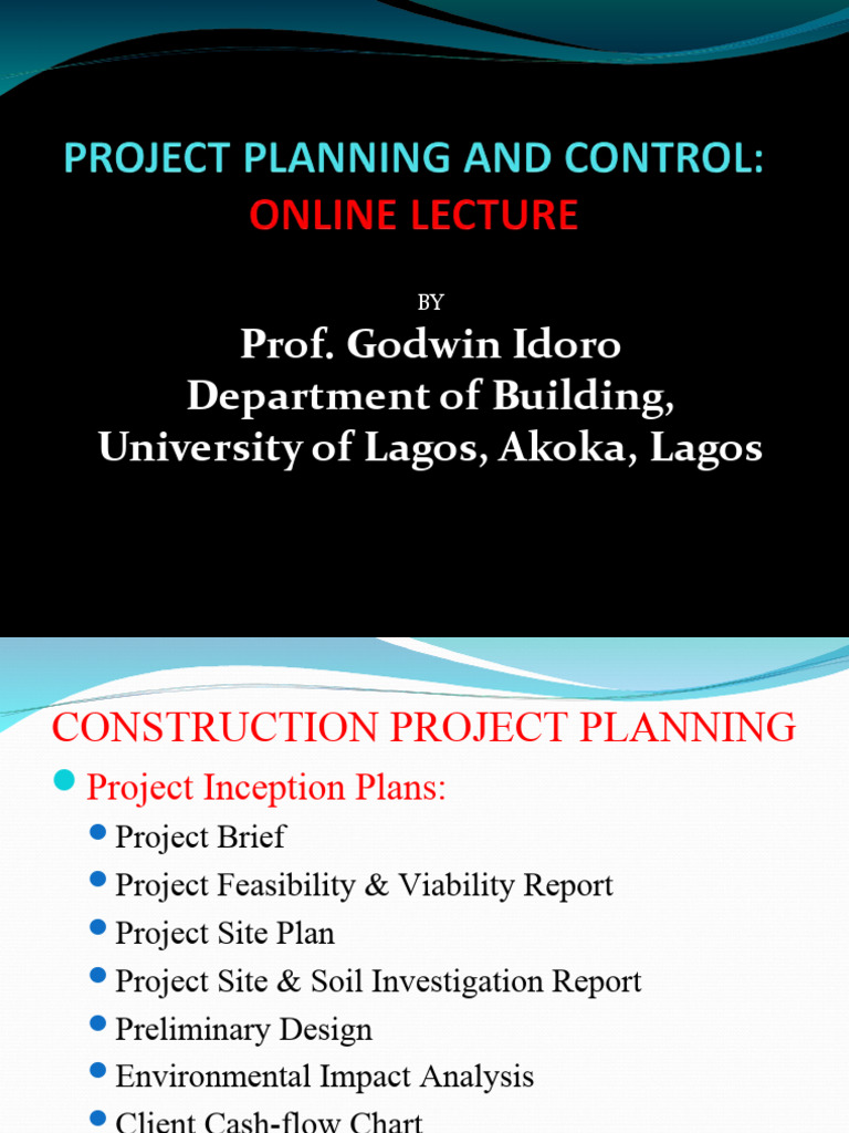 Project Planning and Control Online Lecture 3 | PDF | Project Management | Investing