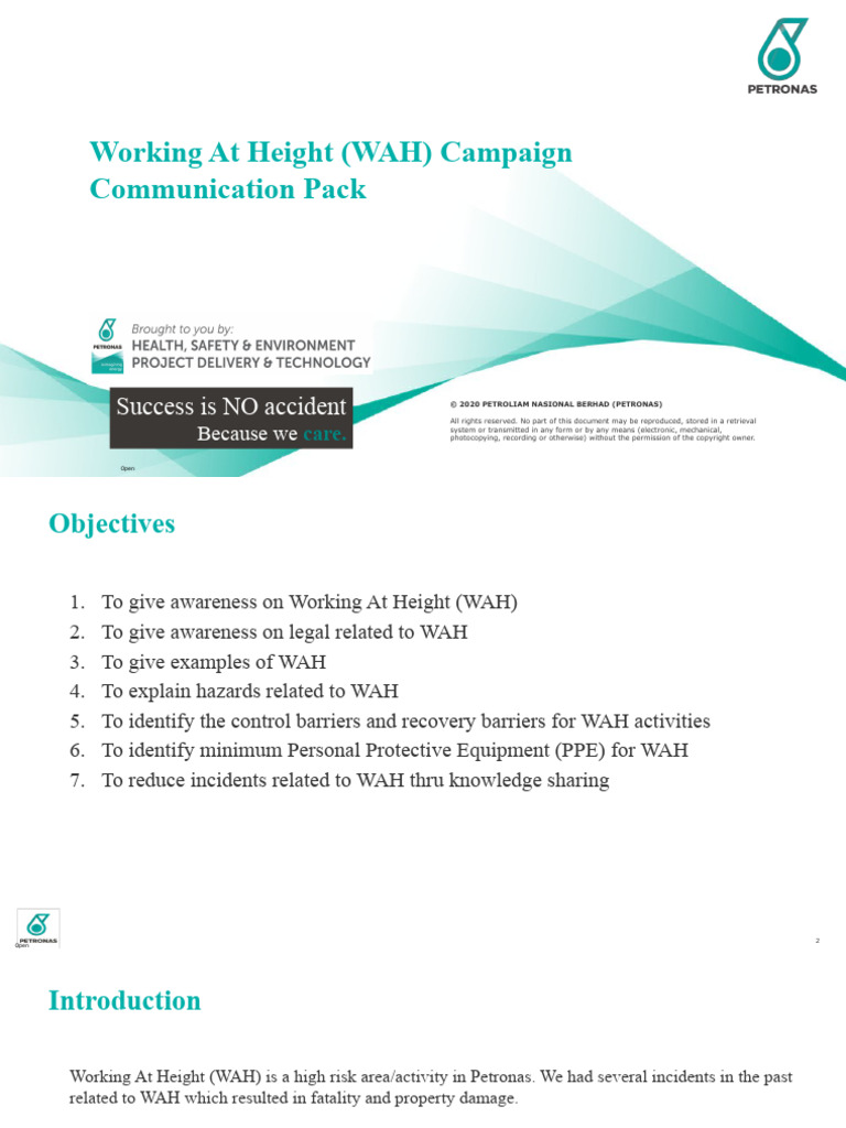 Wah Simple Training - Petronas | PDF | Working Conditions | Occupational Safety And Health