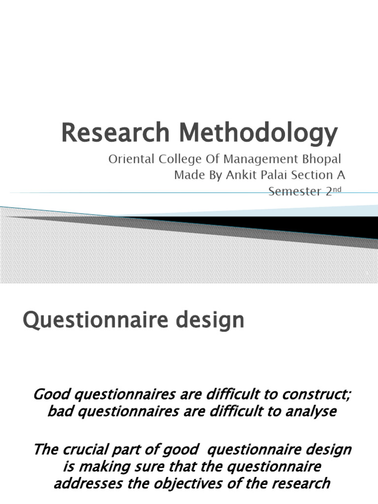 Questionnaire Design | Download Free PDF | Questionnaire | Survey Methodology