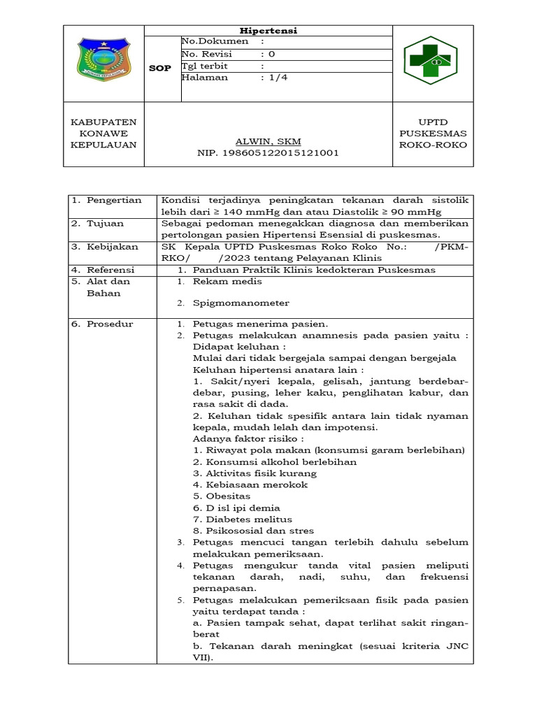 Sop Hipertensi | PDF | Pengembangan Diri | Kesehatan Holistik
