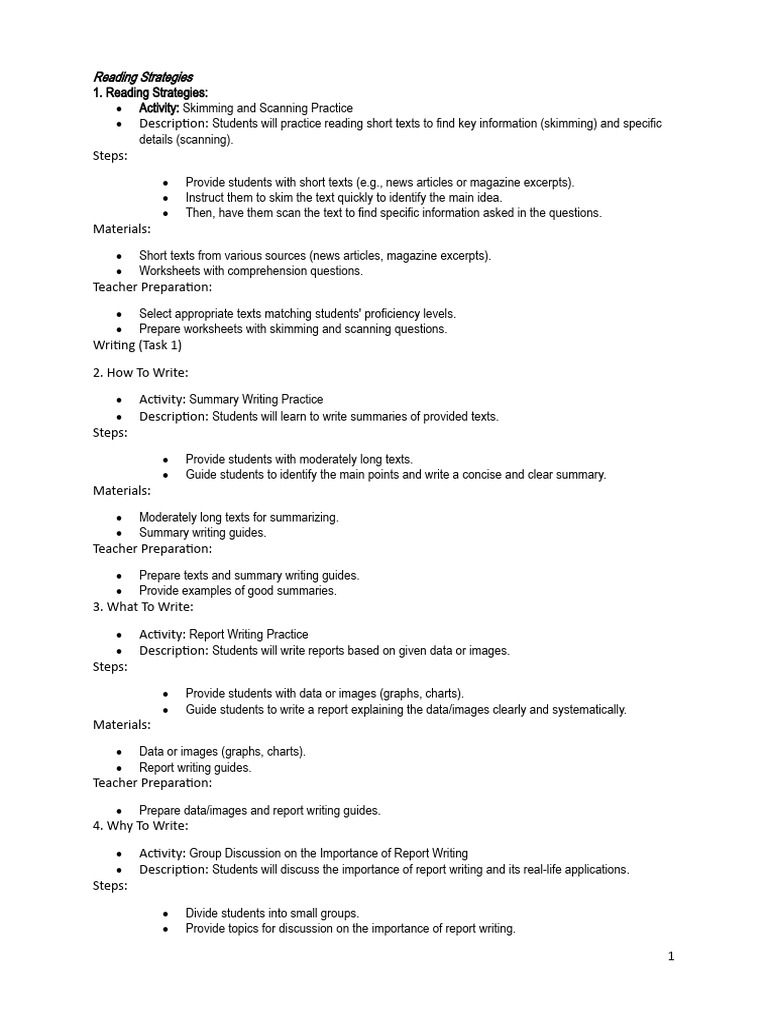 Reading Strategies | PDF | Reading Comprehension | Essays
