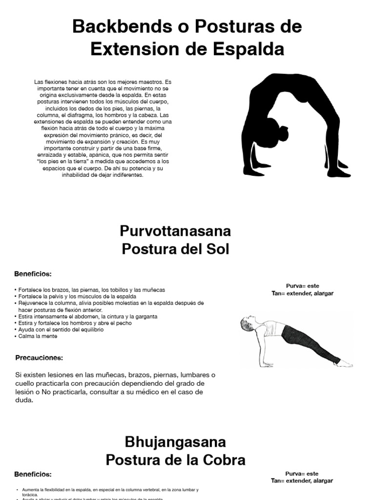 Backbends PDF | PDF | La columna vertebral | Flexibilidad (anatomía)