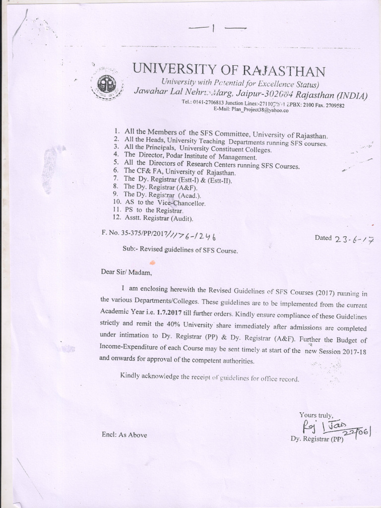 SFS Guidelines | PDF