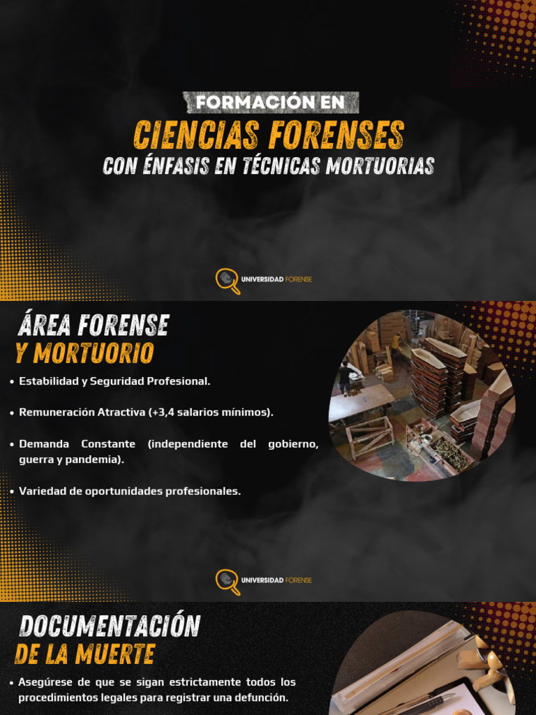 Formación en Ciencias Forenses Con Énfasis en Técnicas Mortuorias | PDF ...