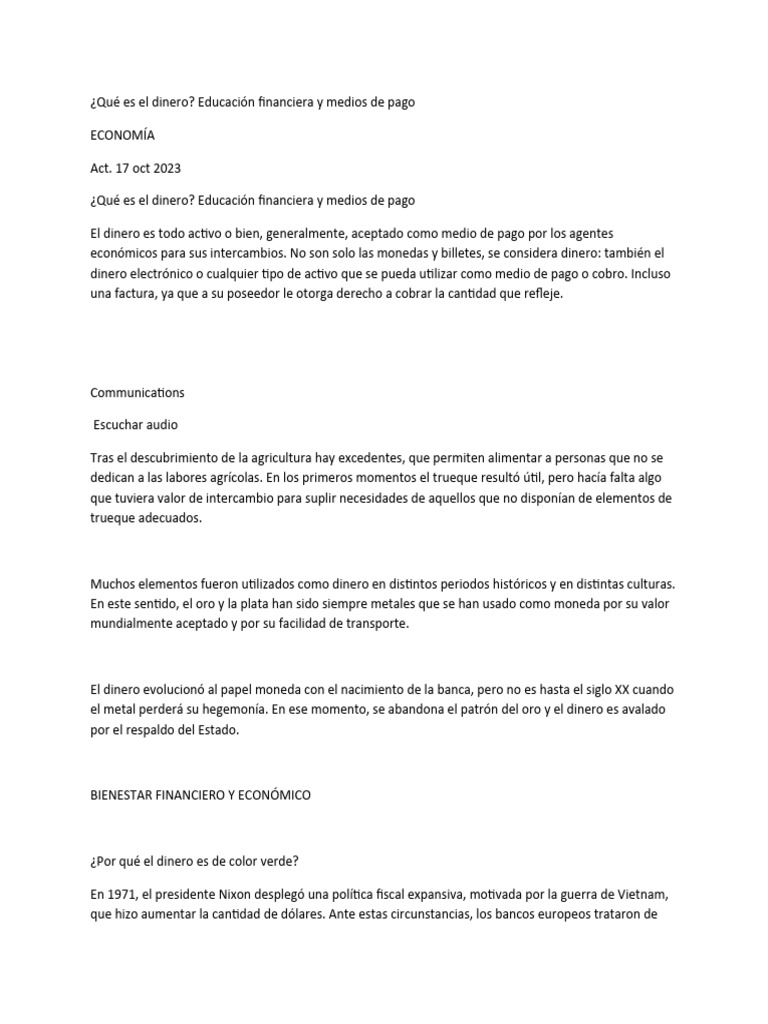 ¿Qué Es El dine-WPS Office | PDF | Dinero | Moneda