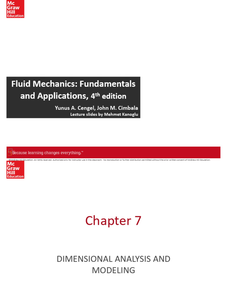 Fluid Mechanics Chapter 7 | PDF | Applied And Interdisciplinary Physics | Quantity