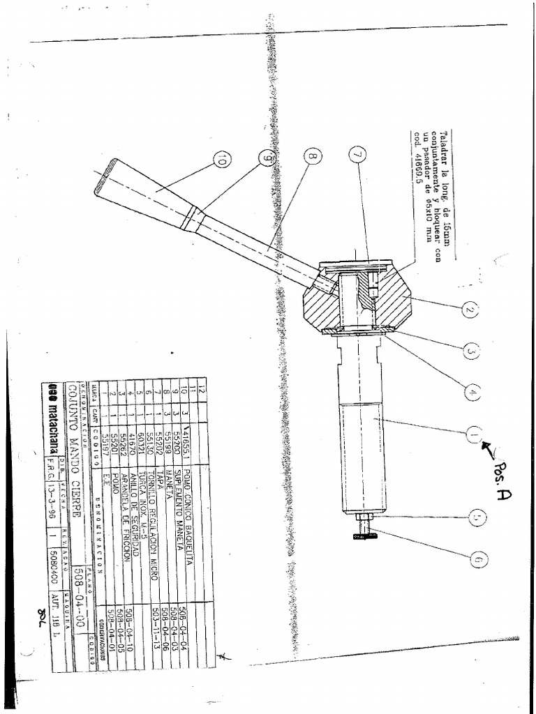 Esterilizador 80 L y 118 L 1996 Despiece Maneta Puerta | PDF