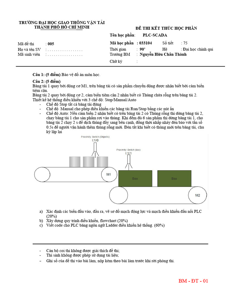 Đề thi PLC-L1 | PDF