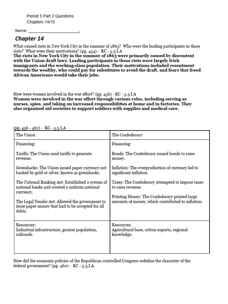 Period 5 Part 2- Ch14_15 | Download Free PDF | Reconstruction Era ...