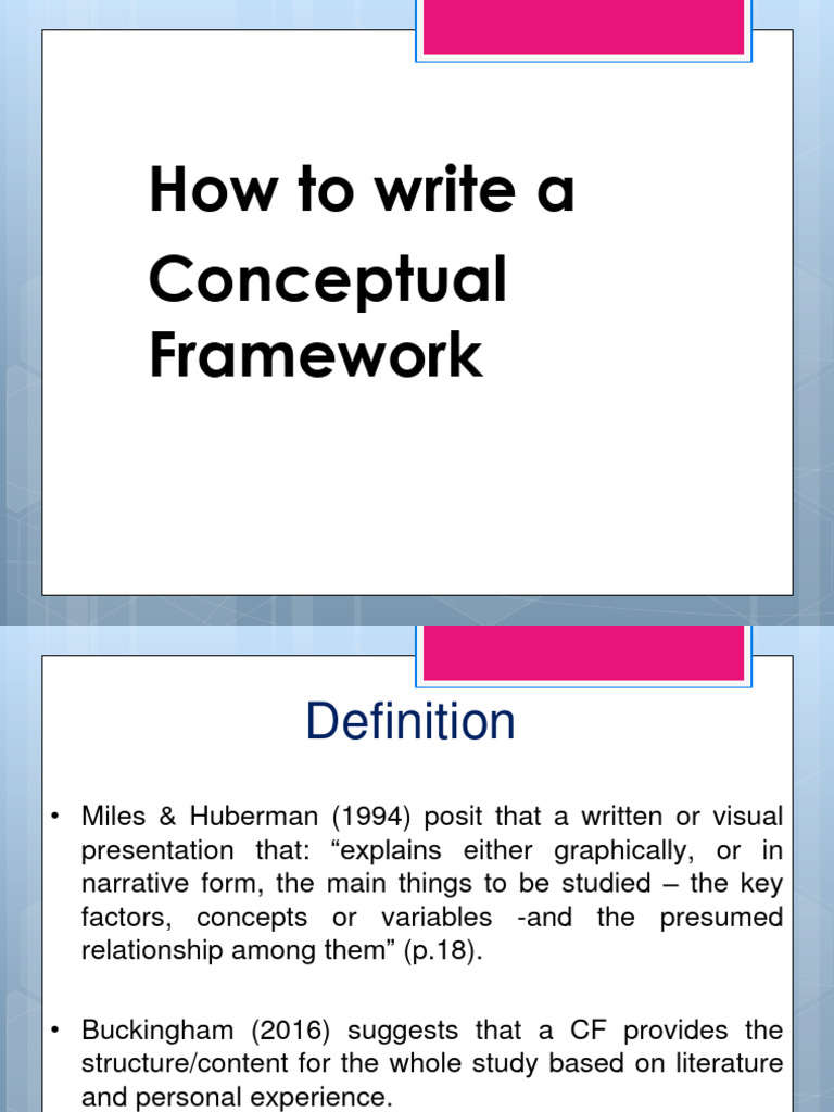 Conceptual Framework Guide ELE 704 | PDF | Theory | Concept