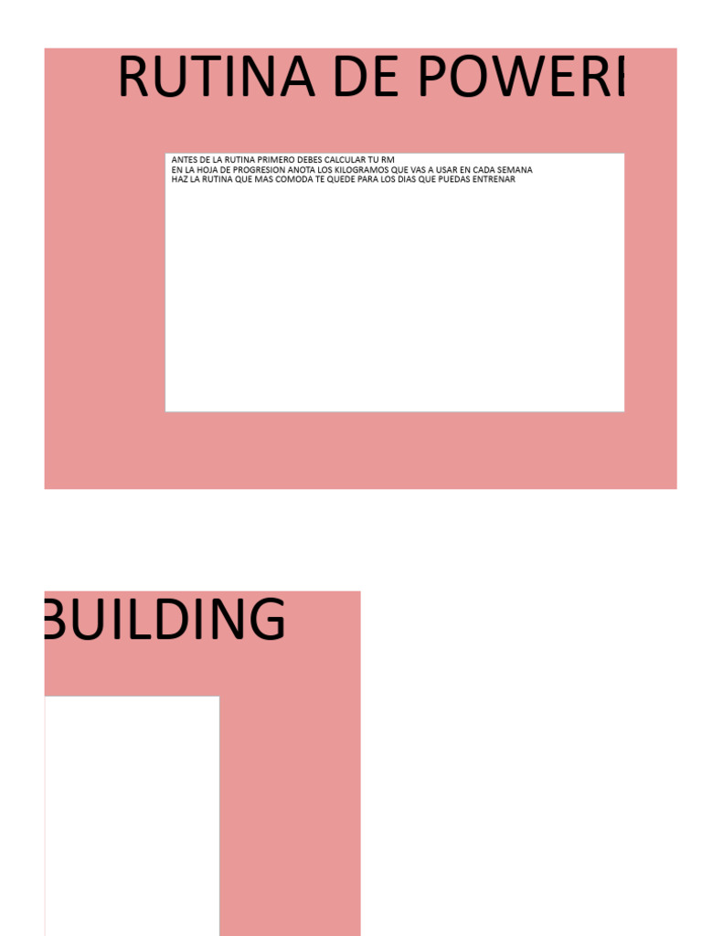 Rutina de Powerbuilding | PDF | Deportes atléticos | Manejo de la obesidad