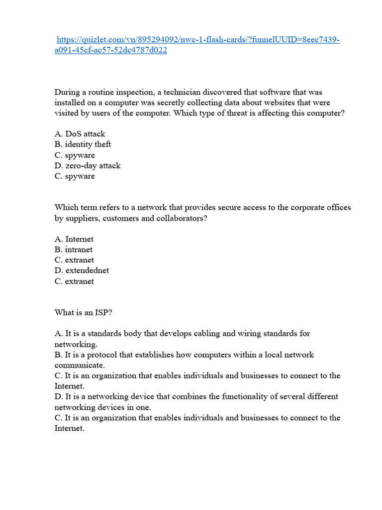 NWC 204 | PDF | Computer Network | Internet Protocol Suite