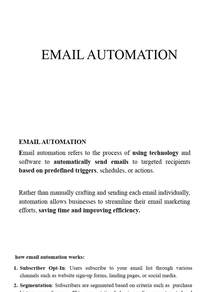 Email Automation | PDF | Automation | Internet Email Automation | PDF | Automation | Internet