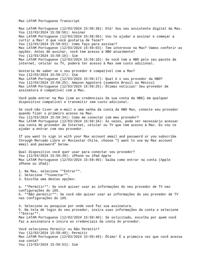 Como Assinar e Usar a Max LATAM | PDF | iOS | iPhone