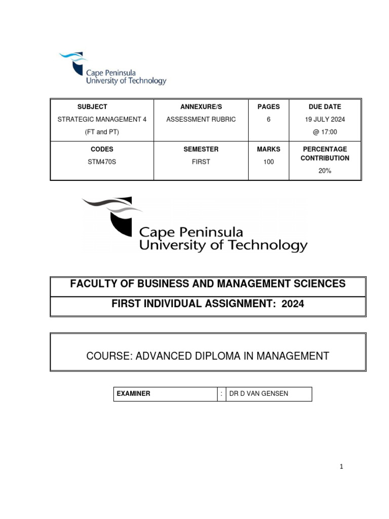Strategic Man 4 Ind Assignment Requirements 2024 - PDF | PDF | Plagiarism | Citation