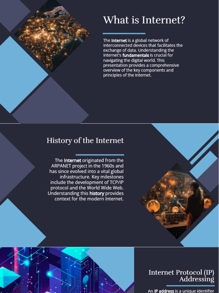 Slidesgo Understanding The Fundamentals of The Internet A Comprehensive Overview ...