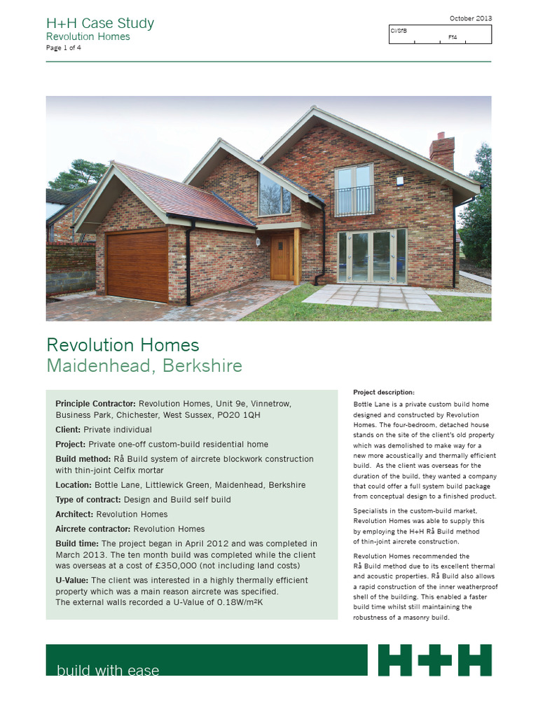 Revolution Homes Custom Build Case Study | PDF | Building Insulation ...