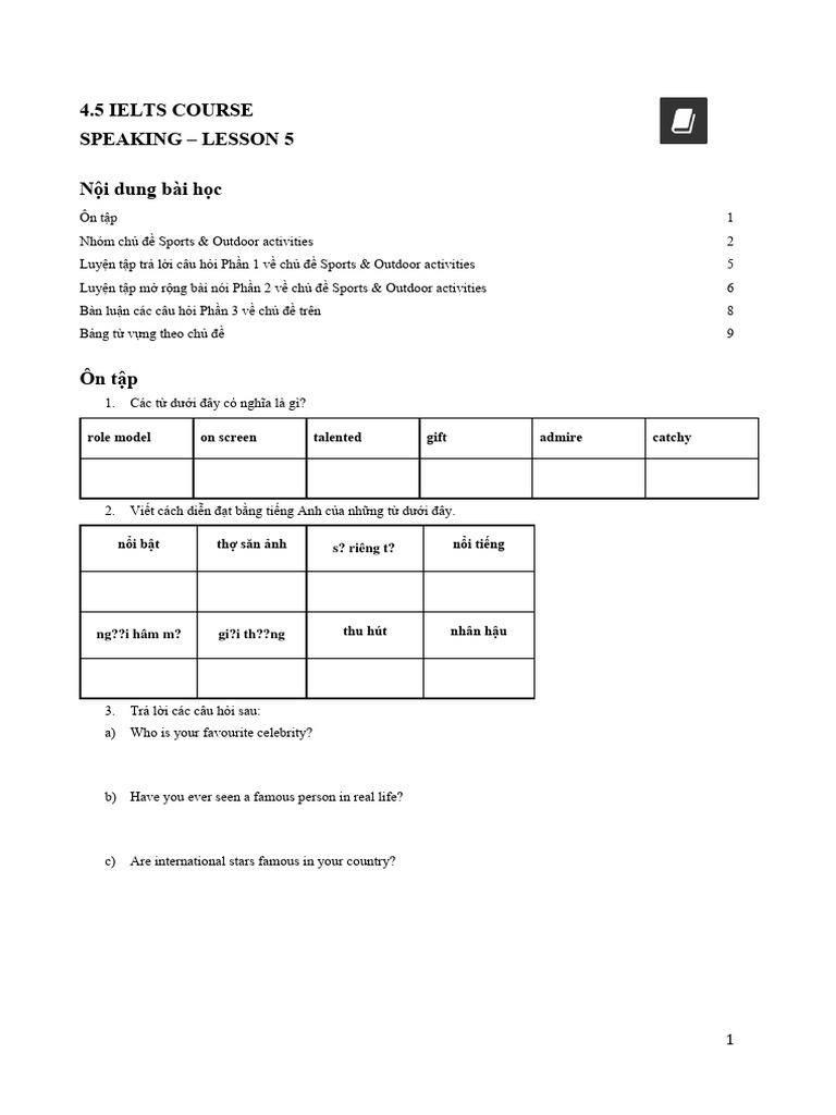 4.5 IELTS.speaking.lesson 5.120 | PDF