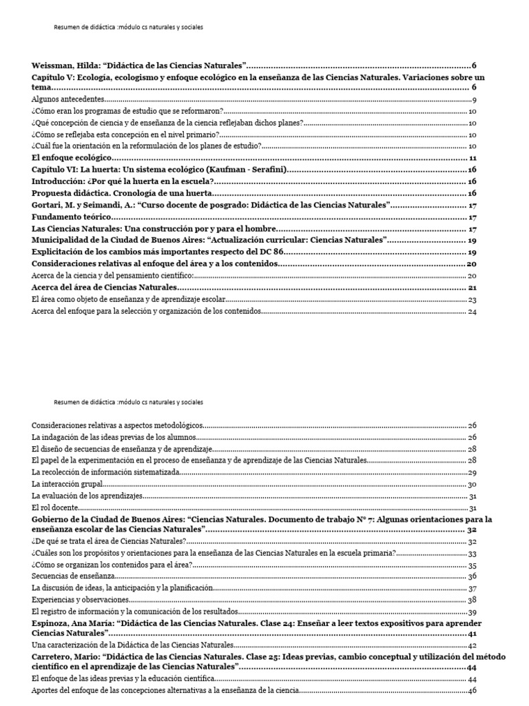 Didactica de La Cs. Naturales y Sociales | PDF | Plan de estudios | Enseñando