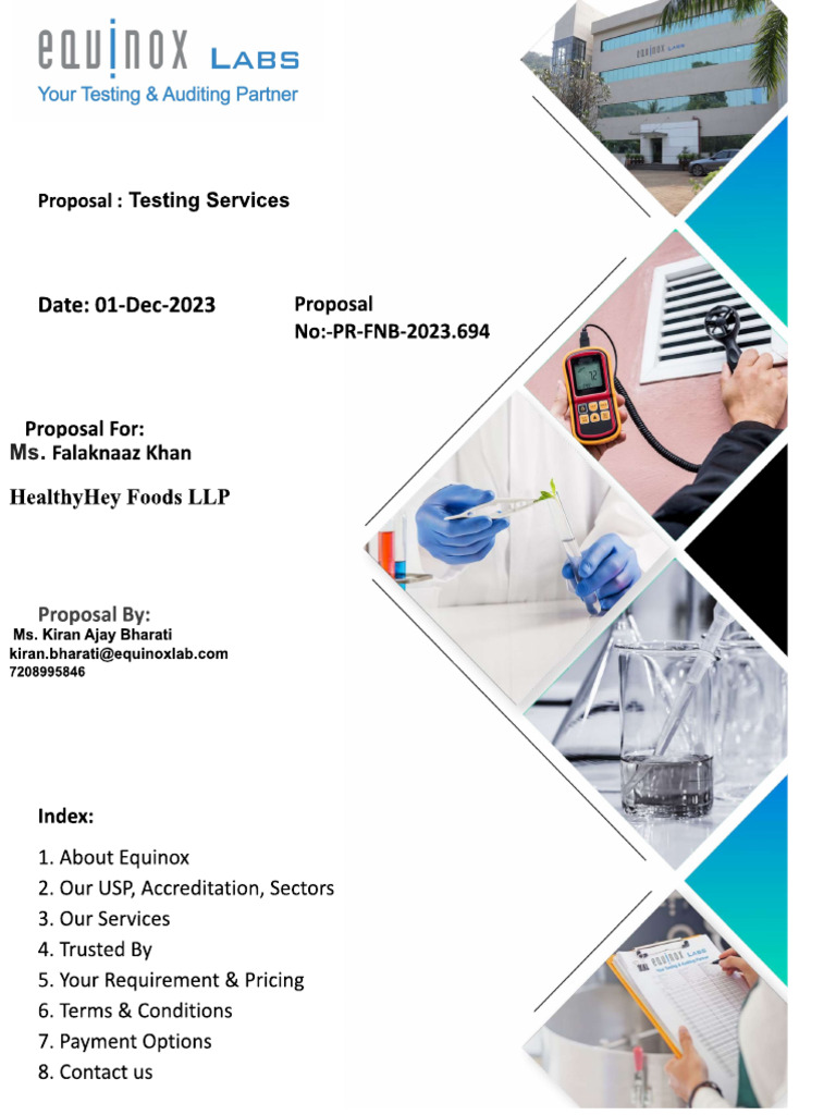 Proposal - Testing Service - Moisture by KF | PDF