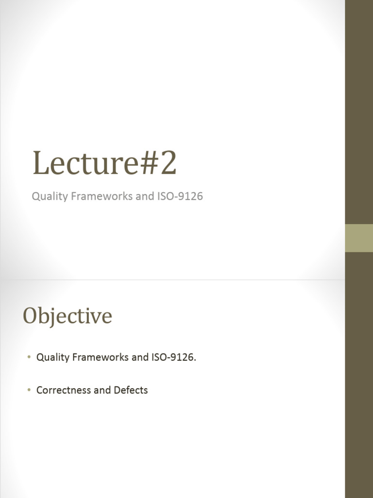 Lecture 2 | PDF | Software Quality | Reliability Engineering