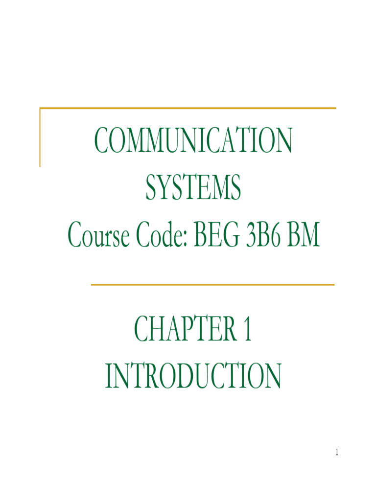 Chapter 1 Introduction Pdf Modulation Bandwidth Signal Processing