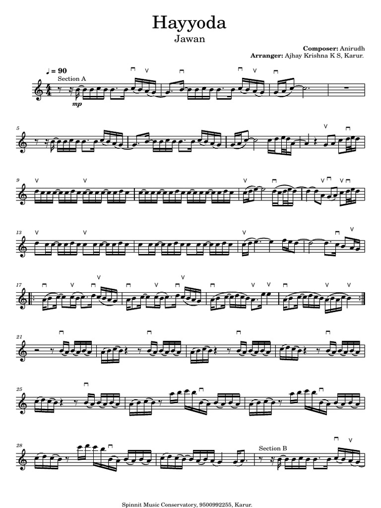 Hayyoda Piano Sheet Music | PDF