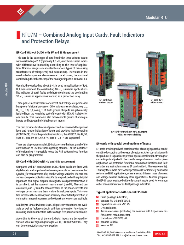 RTU7M EP Cards | PDF | Transformer | Capacitor