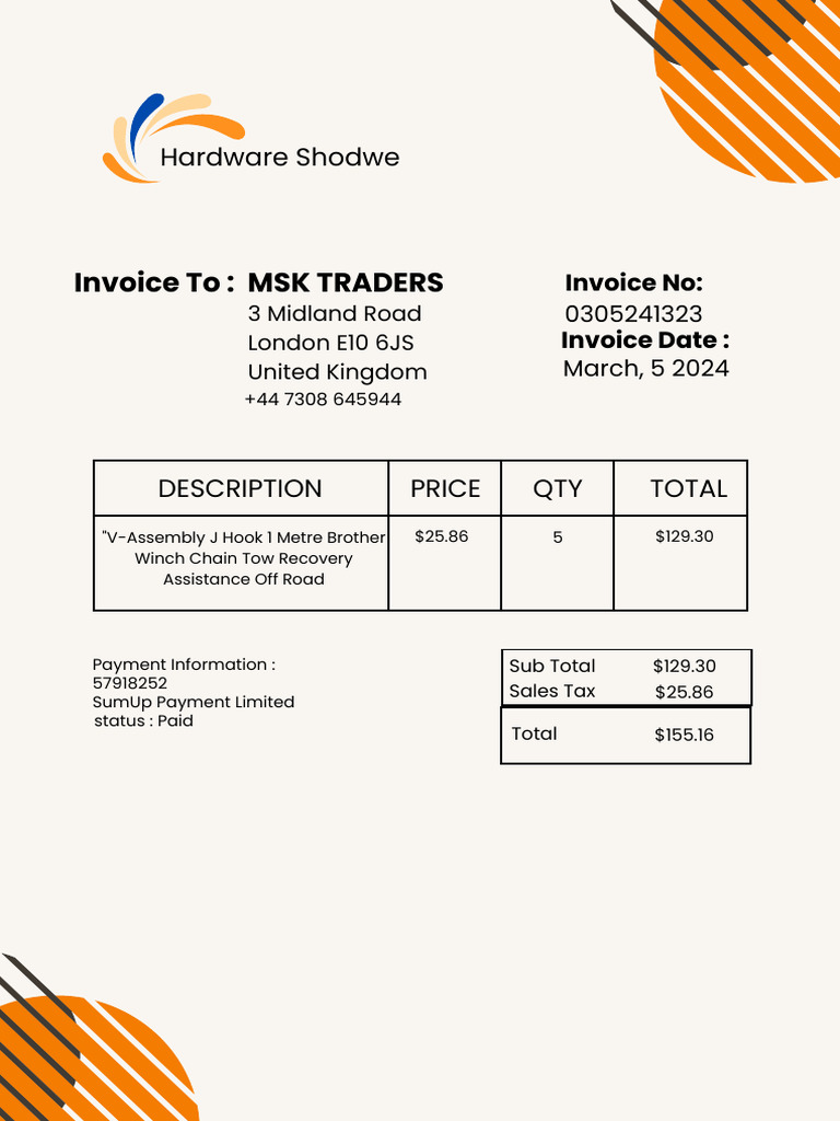 Yellow Black White Business Design Invoice | PDF