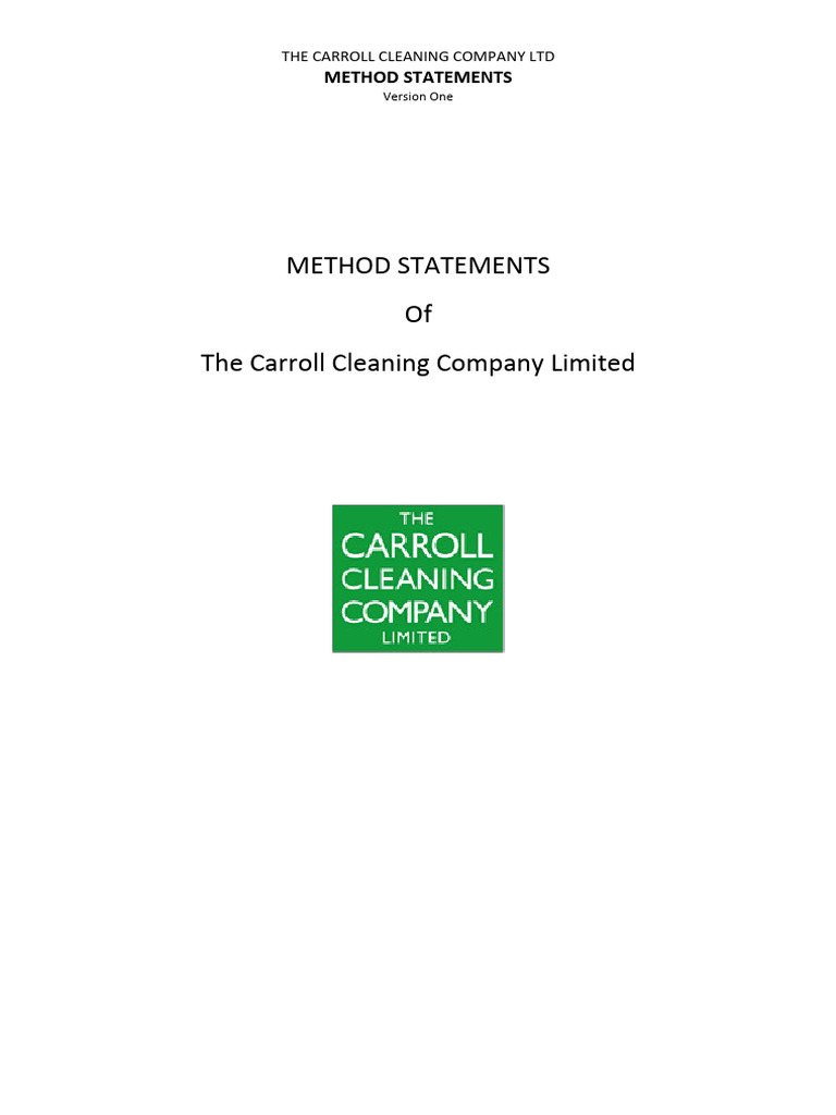 Method Statement | PDF | Ladder | Vacuum Cleaner