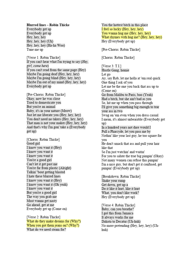 Blurred Lines Torura | PDF | Grabación de sonido