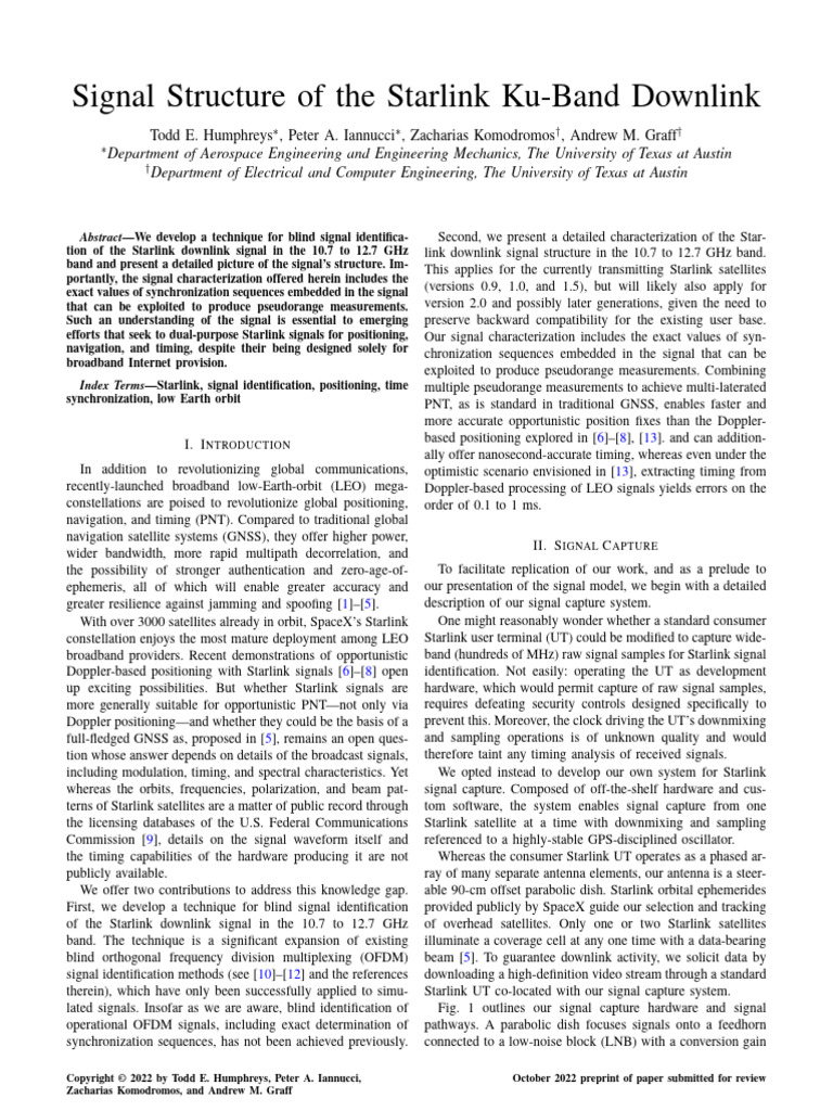 Starlink Structure | PDF | Orthogonal Frequency Division Multiplexing ...